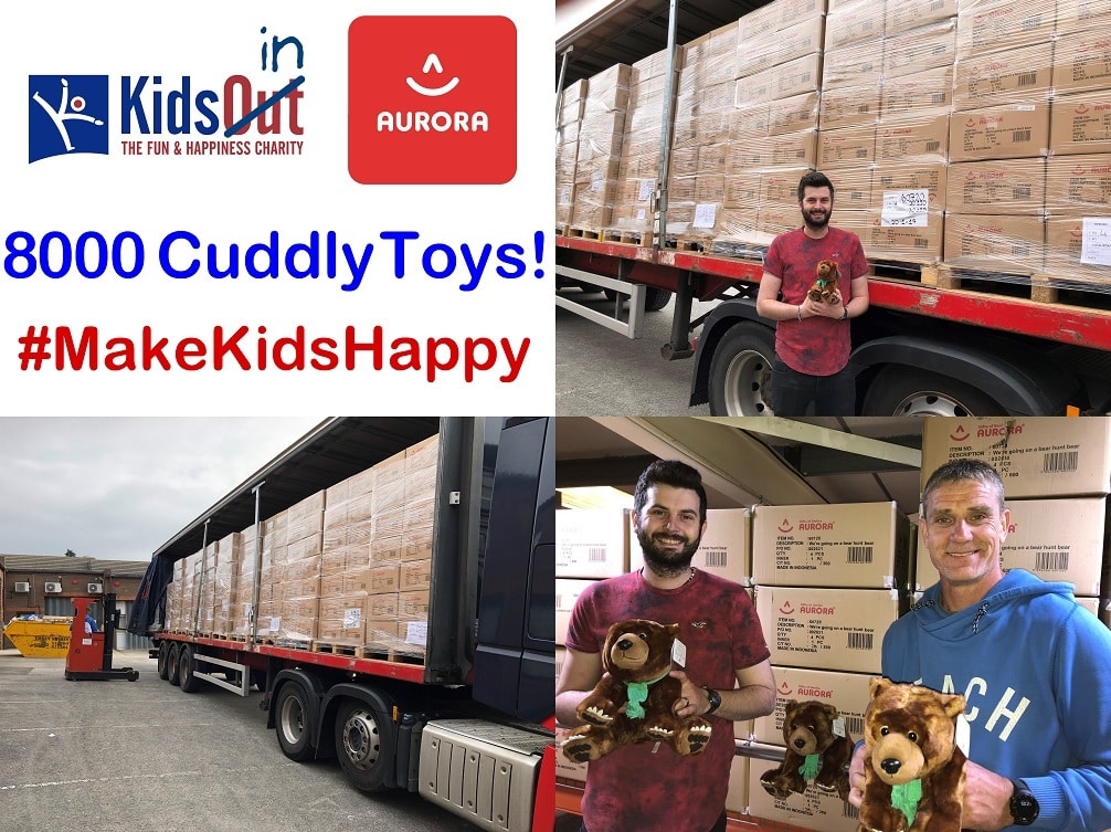 KidsOut receives 8,000 cuddly bears from Aurora! | KidsOut
